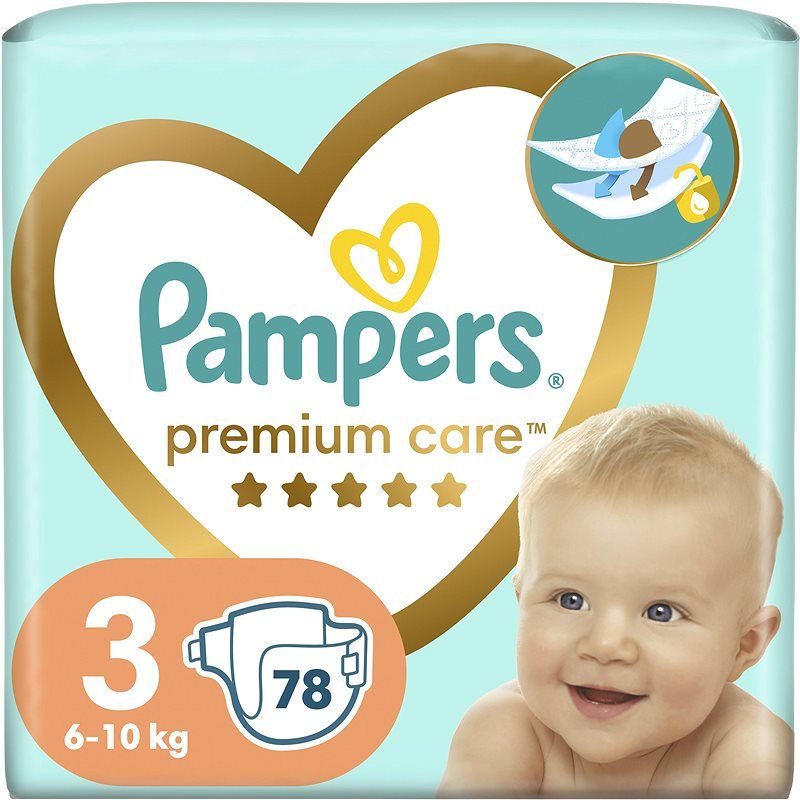 Pampers Premium Care 3 Бебешки пелени 6-10 кг х78 броя