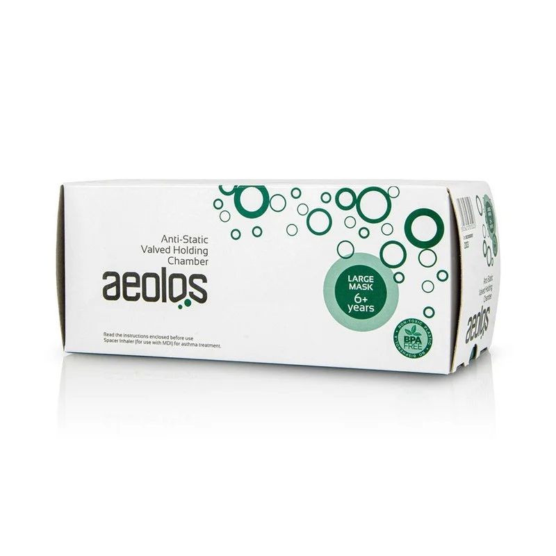 Aeolos Инхалационна камера с клапан и голяма маска за деца над 6 години