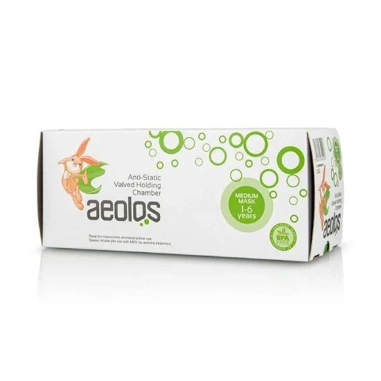 Aeolos Инхалационна камера с клапан и средна маска за деца 1 - 6 години