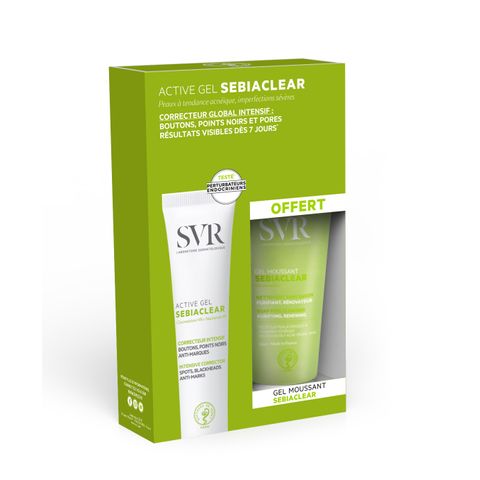 SVR Sebiaclear Комплект за лице Active Gel Активен гел за склонна към ...