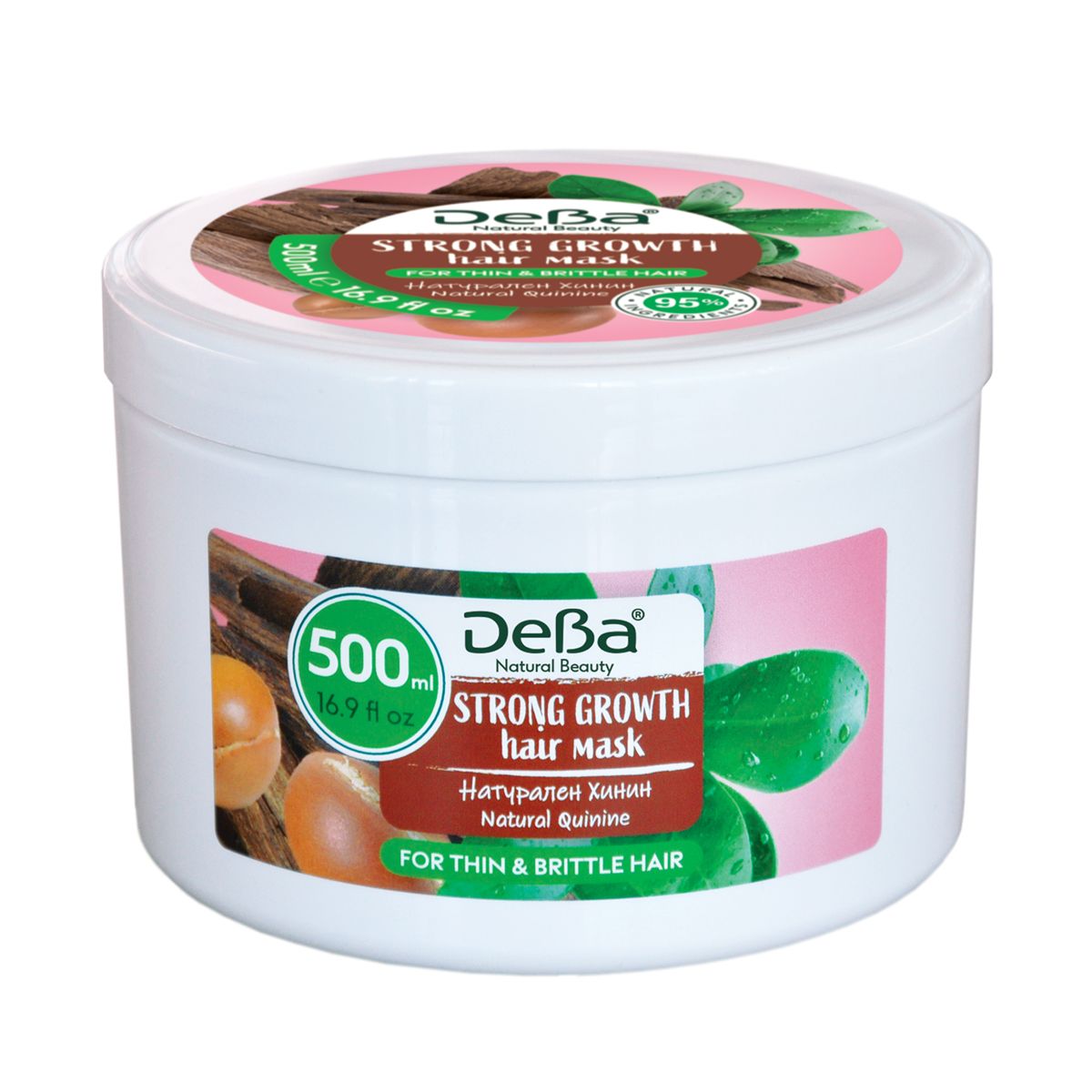 DeBa Natural Beauty Маска за тънка коса с екстракт от хинин и арганово ...