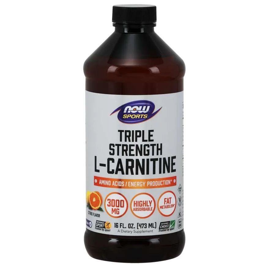 Triple Strength Л-Карнитин за пиене, с вкус на цитрус 3000 мг х473 мл ...