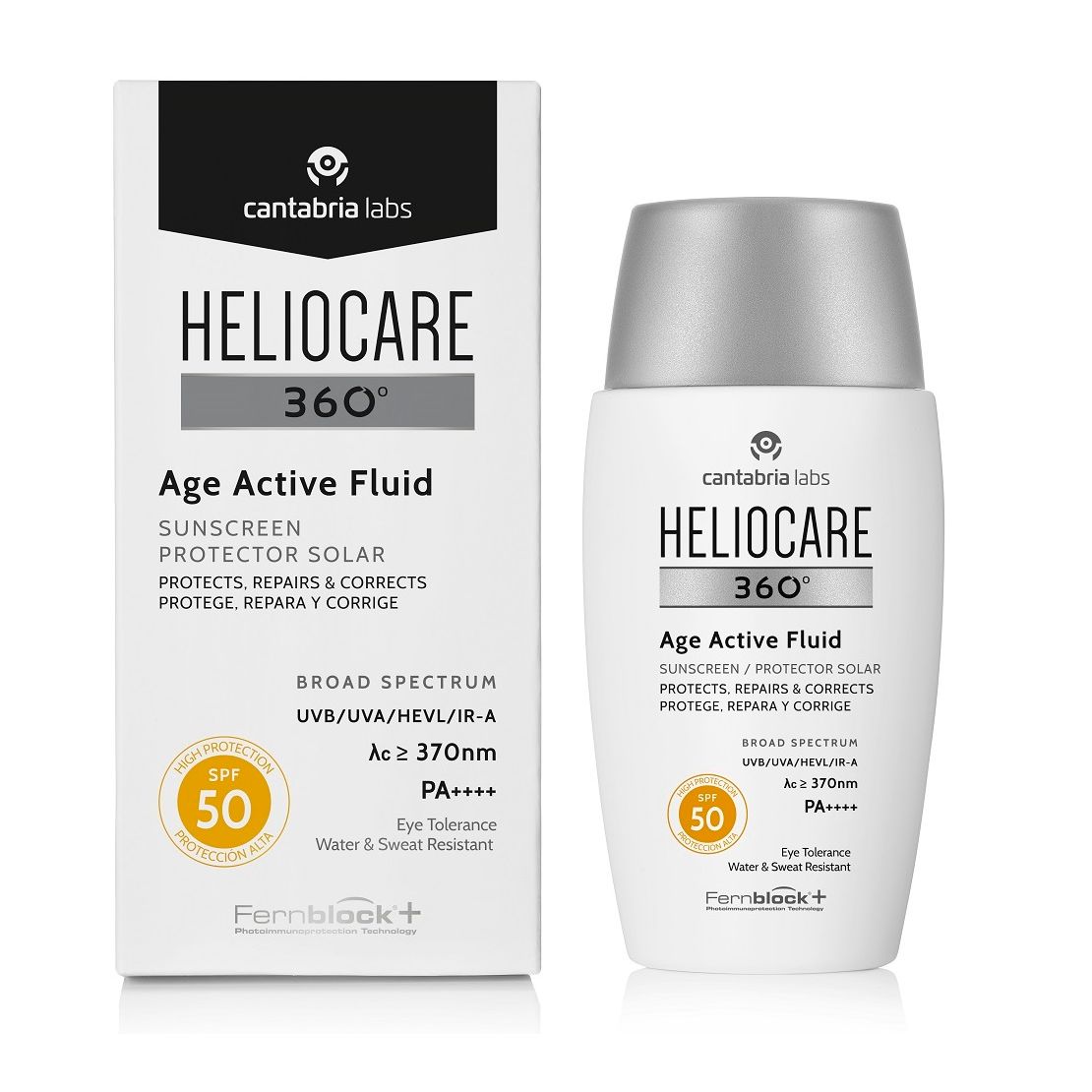 Cantabria Labs Heliocare 360 Слънцезащитен флуид за превенция и ...