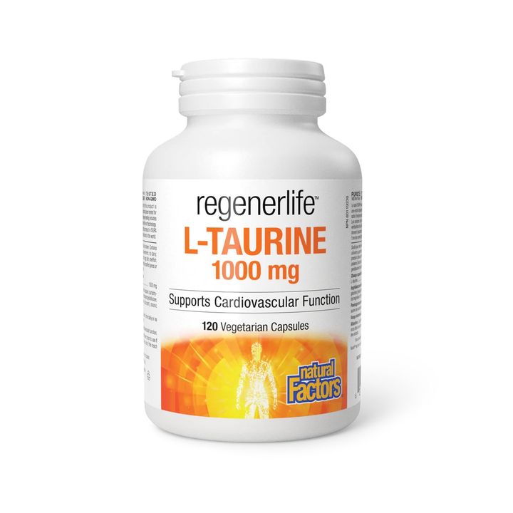Regener Life Л-Таурин 1000 mg х120 капсули Natural Factors