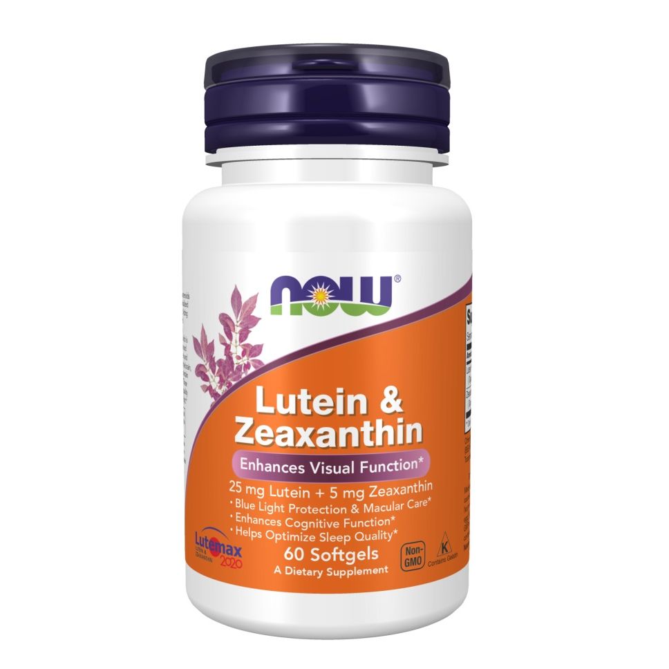 Lutein & Zeaxanthin Лутеин и зеаксантин x60 дражета, Now Foods