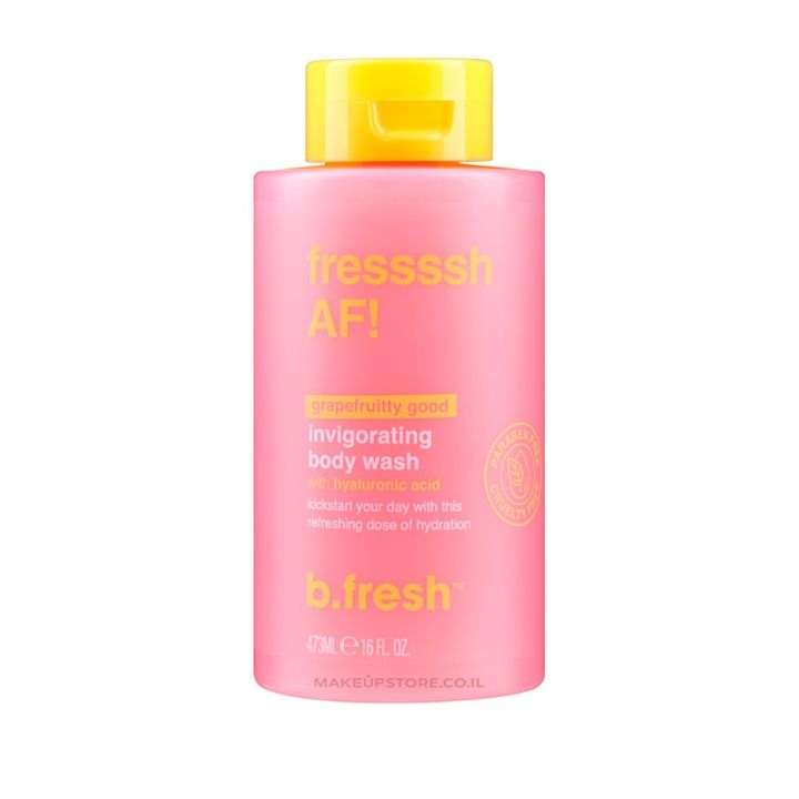 B.Fresh Fresssh AF! Ободряващ душ гел за тяло с хиалуронова киселина ...