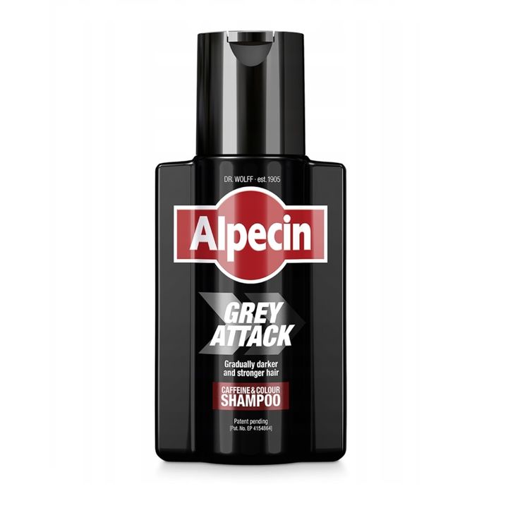 Alpecin Grey Attack Шампоан за мъже с кофеин за посивели коси x200 мл