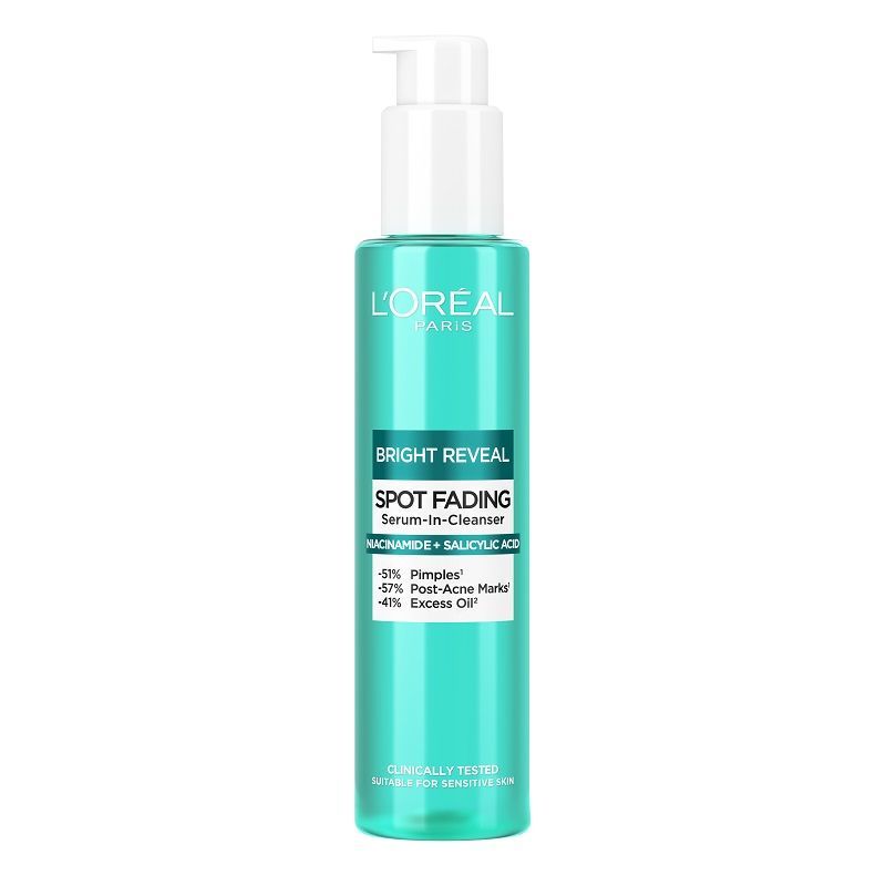 Loreal Paris Bright Reveal Пенлив гел за почистване на лице срещу тъмни ...