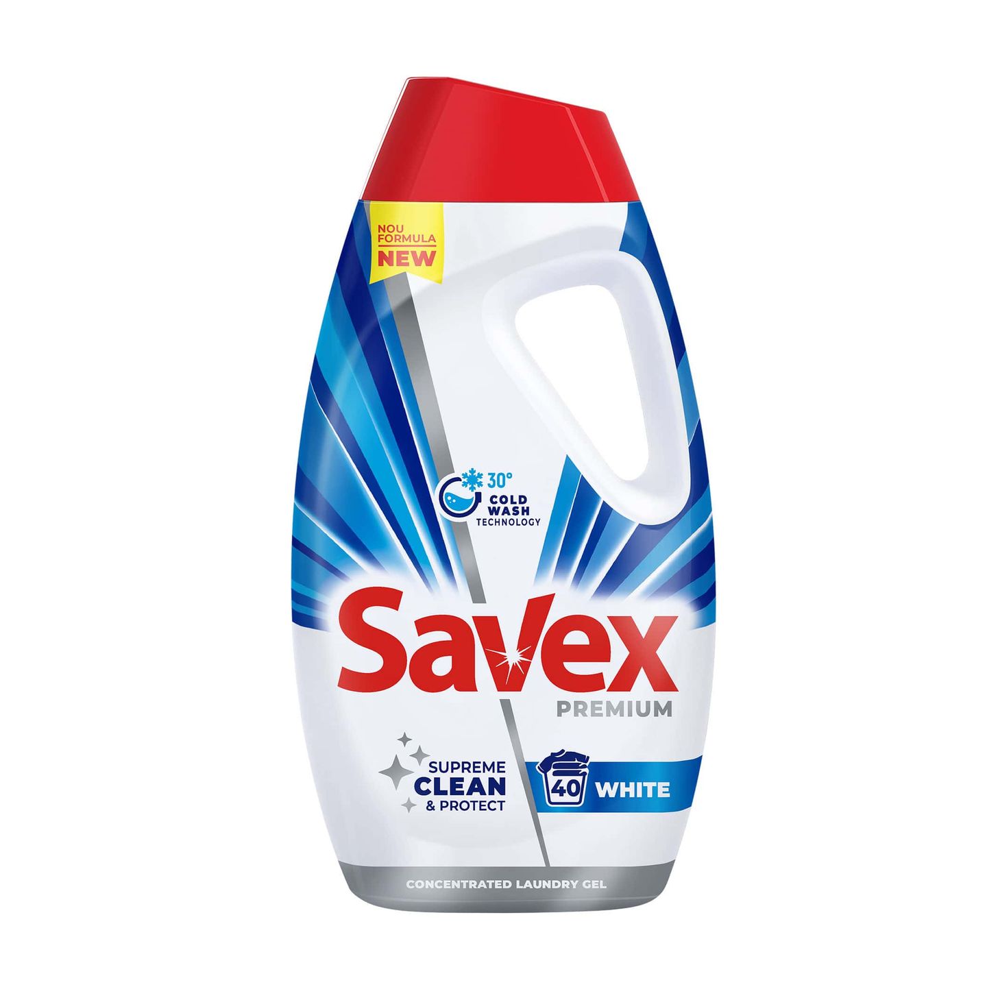 Savex Premium White Течен перилен препарат за бели дрехи x1,8 л, 40 пранета