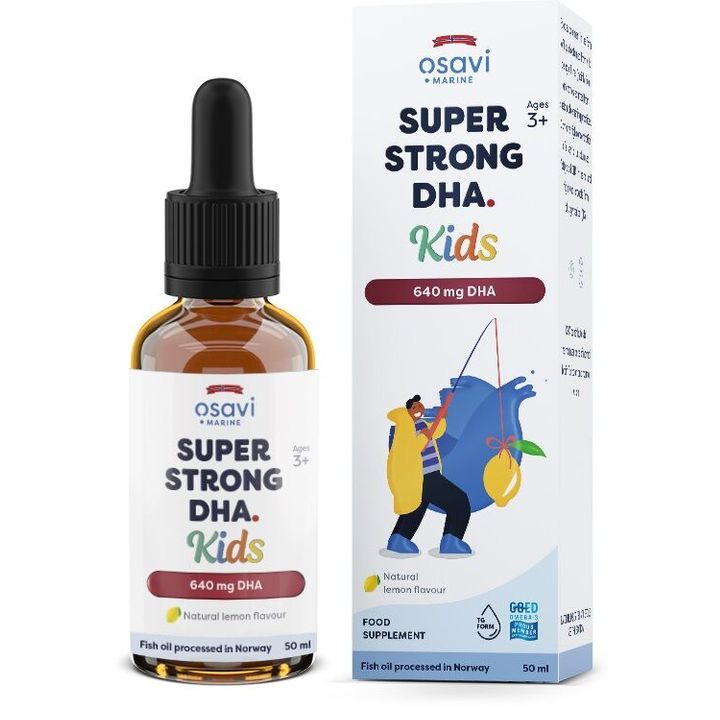 Super Strong DHA Kids Омега-3, с аромат лимон 640 mg х50 мл Osavi