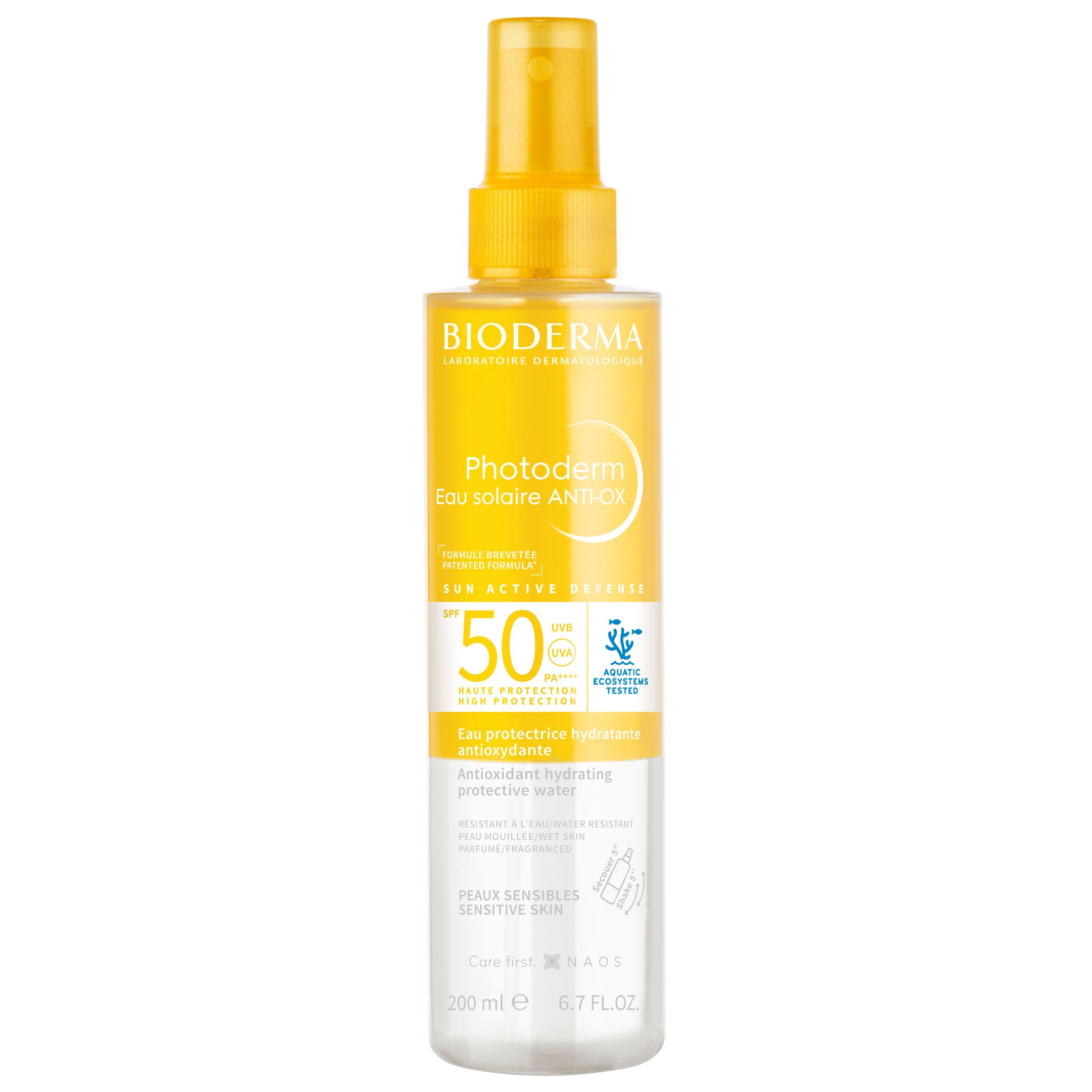 Bioderma Photoderm ANTI-OX Двуфазна слънцезащитна вода SPF50 за лице ...