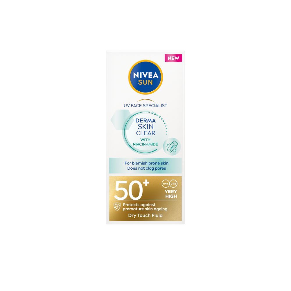Nivea Sun Derma Skin Clear Слънцезащитен флуид за лице Spf50 X40 мл