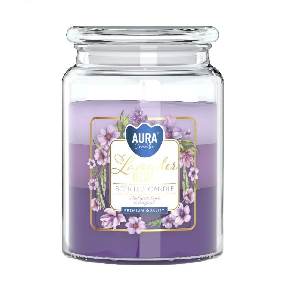 Bispol Lavender Relief Ароматна свещ Лавандулово спокойствие x500 грама