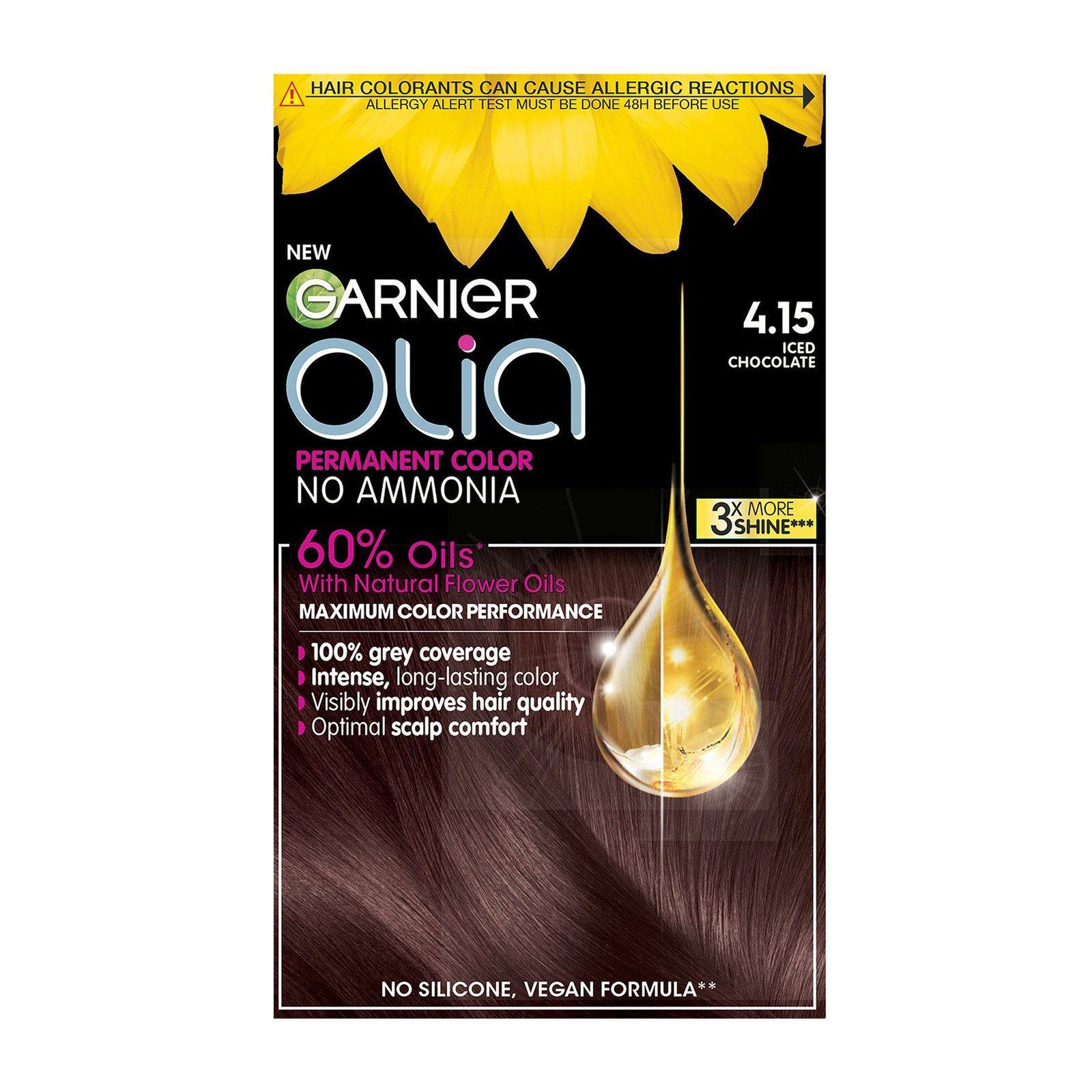 Garnier Olia Безамонячна боя за коса, 4.15 Iced Chocolate