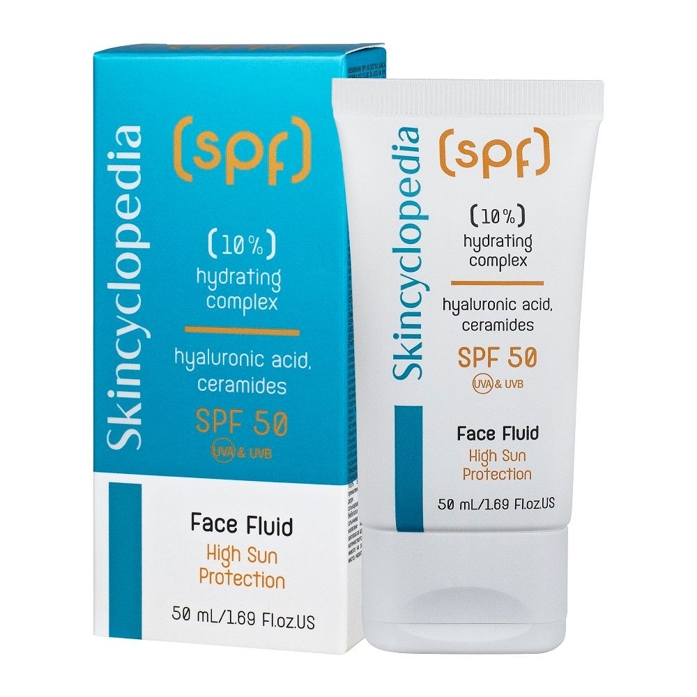 Skincyclopedia SPF Слънцезащитен флуид за лице с 10% хидратиращ ...
