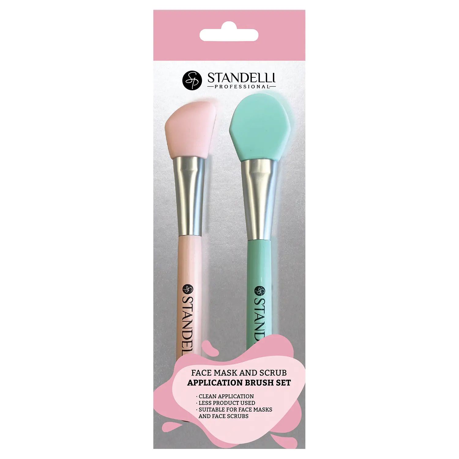 Standelli Комплект четки за нанасяне на маски и скрабове за лице х2 бр - 0780410