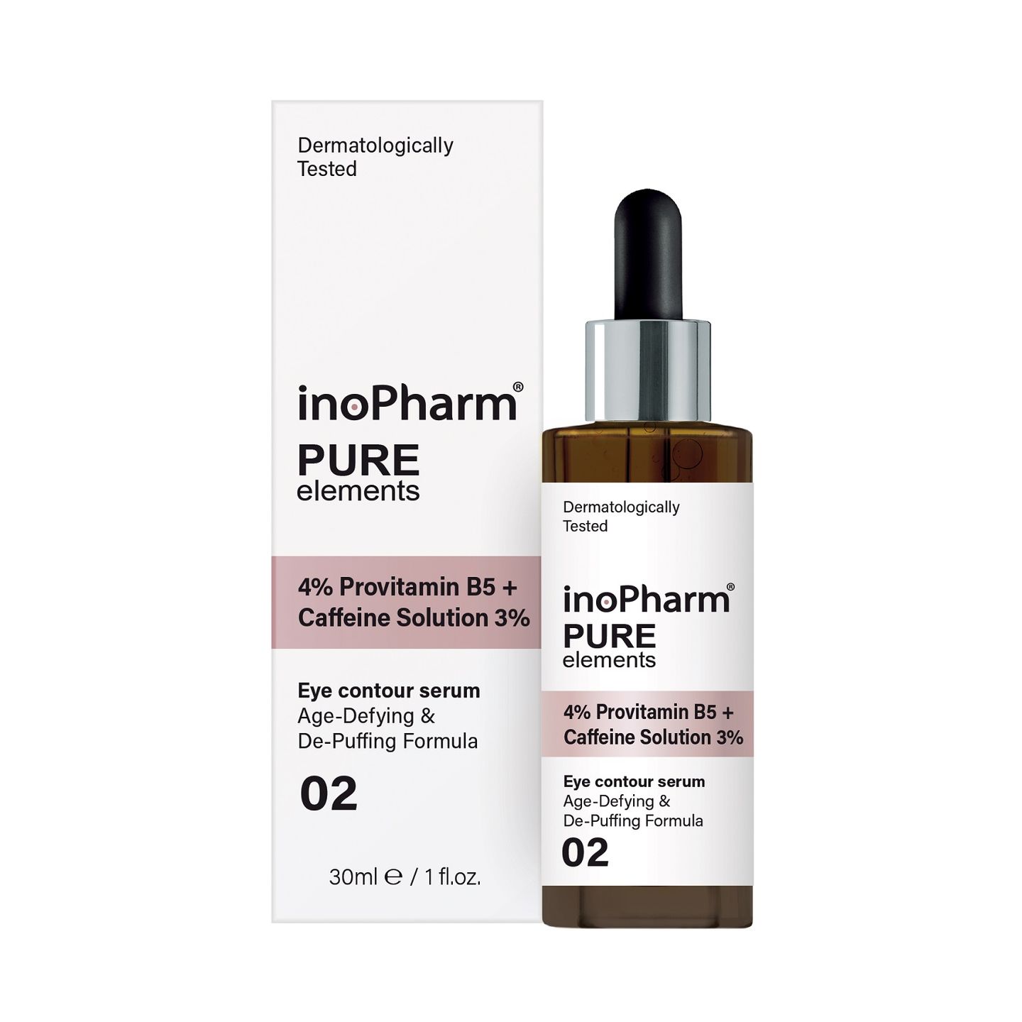 InoPharm Pure Elements Околоочен серум с провитамин B5 и кофеинов ...
