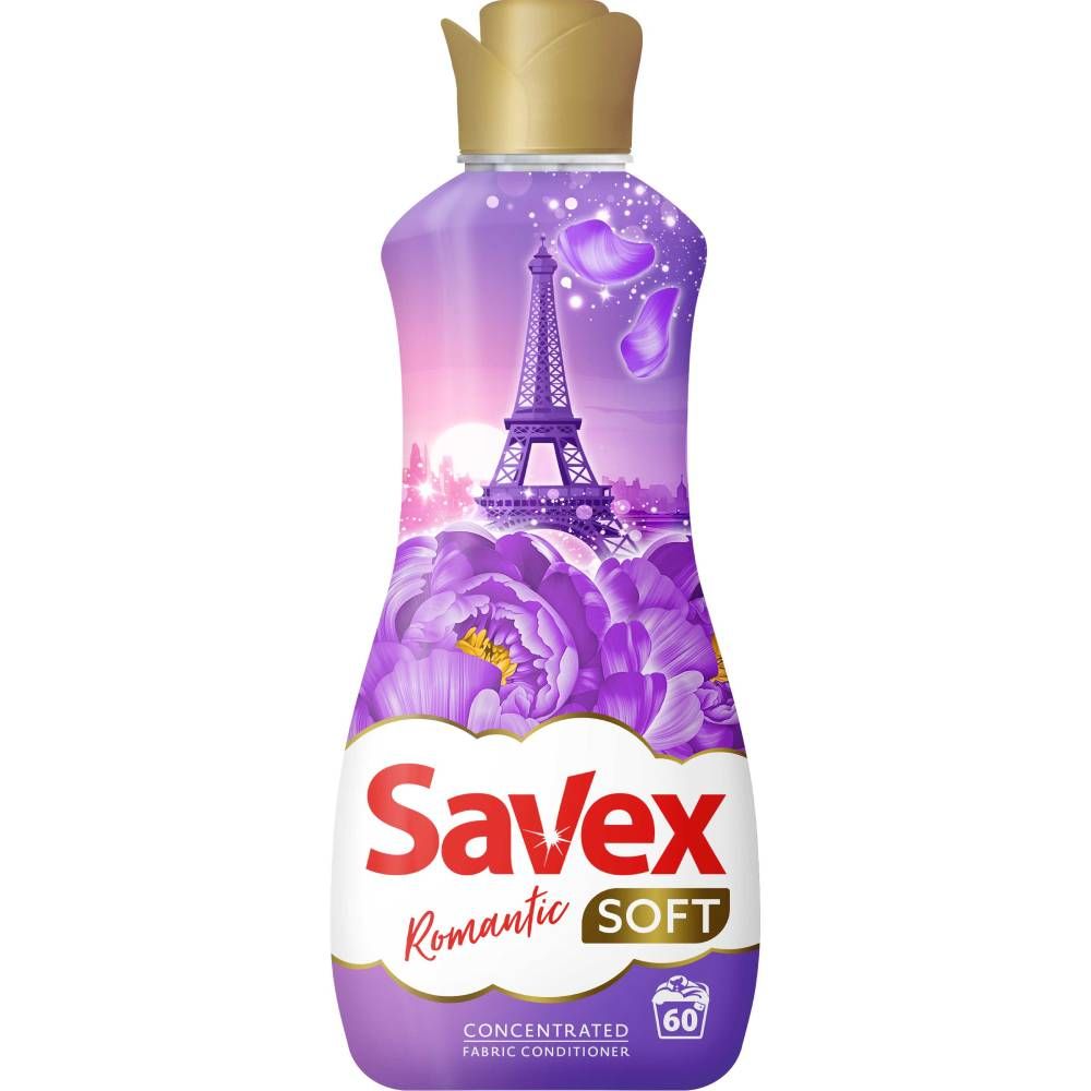 Savex Soft Romantic Омекотител концентрат х1500 мл, 60 пранета