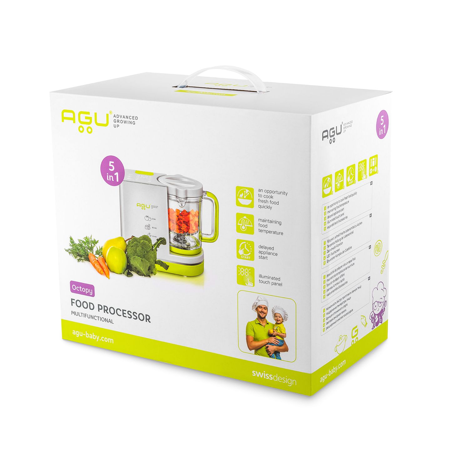 AGU Octopy 5в1 Кухненският робот за приготвяне на детски ястия