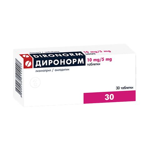 Диронорм 10 mg/5 mg х10 таблетка Gedeon Richter, Беста Мед