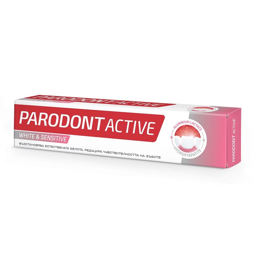 Parodont Active White & Sensitive Избелваща паста за чувствителни зъби x75 мл