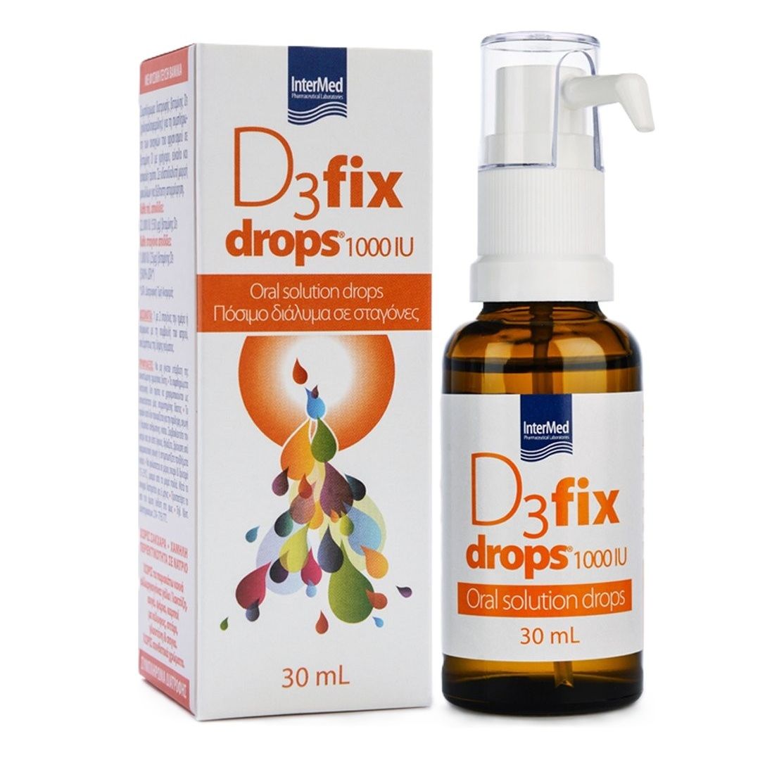 Витамин D3 Фикс 1000IU, капки х30 мл Intermed