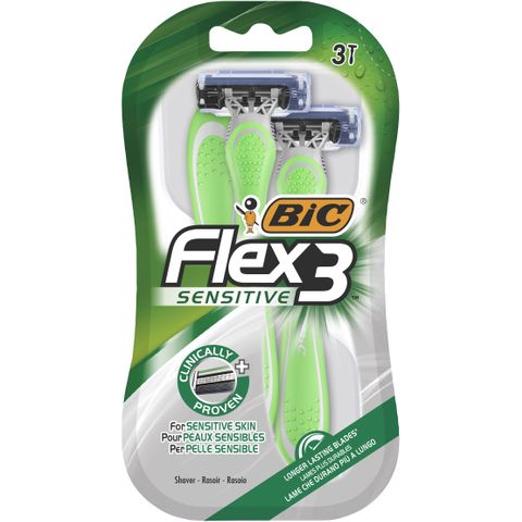 Bic Flex 3 Sensitive Самобръсначка за еднократна употреба за мъже х3 броя