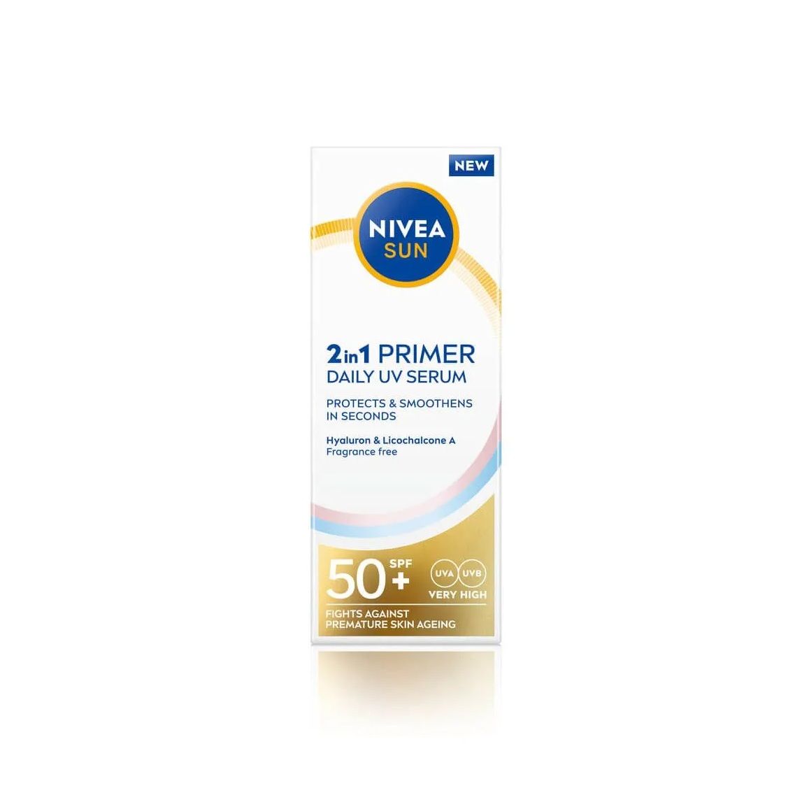 Nivea Sun 2in1 Primer Слънцезащитен серум за лице SPF50+ х30 мл