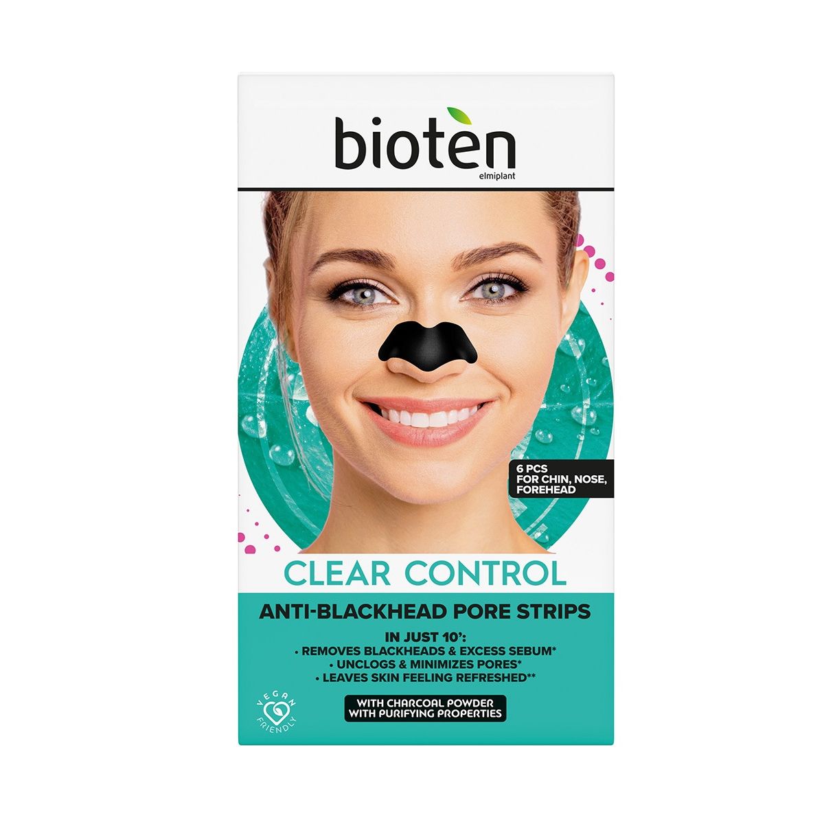Bioten Clear Control Почистващи ленти за нос за премахване на черни ...
