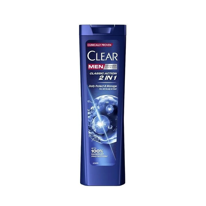 Clear Men Classic Action 2in1 Шампоан за коса против пърхот х225 мл