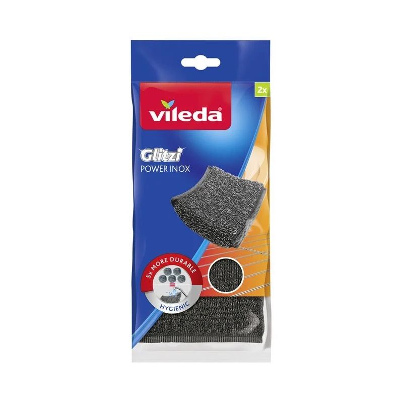 Vileda Glitzi Power Inox Домакински телени гъби x2 броя